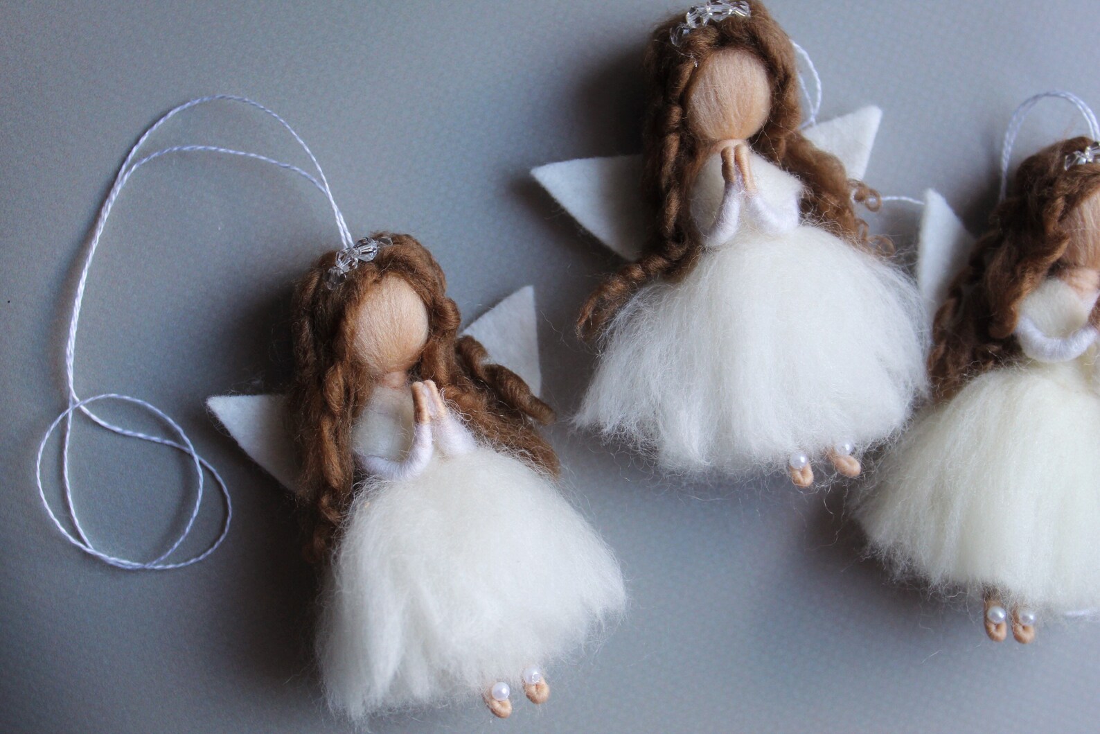 Needle Felted Tiny Angels Soft Sculpture Angel Decor Wool - Etsy
