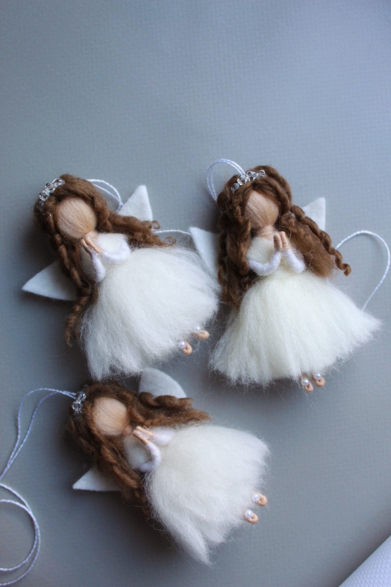 Needle Felted Tiny Angels Soft Sculpture Angel Decor Wool - Etsy