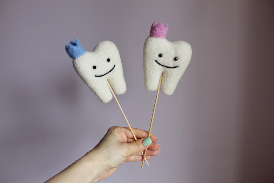 Wool Tooth Fairy Topper, First Tooth Topper, Party Tooth Decoration - Etsy