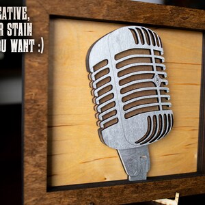 Vintage Microphone - SVG Laser Cut Files - for Glowforge & Laser ...