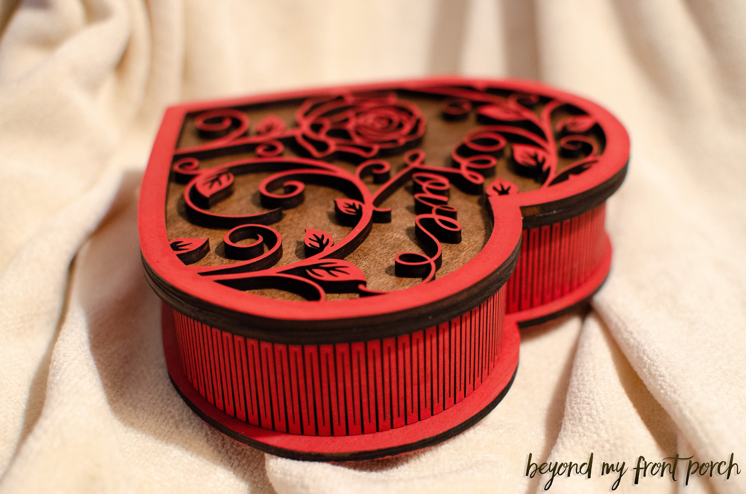 Heart Box SVG laser cut files for Glowforge & Laser | Etsy