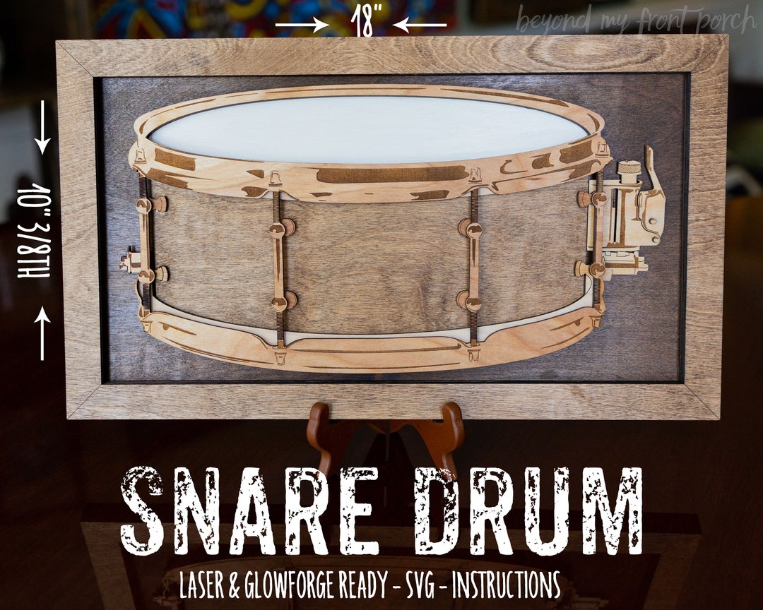 Snare Drum - SVG Laser Cut Files - for Glowforge & Laser Cutters ...