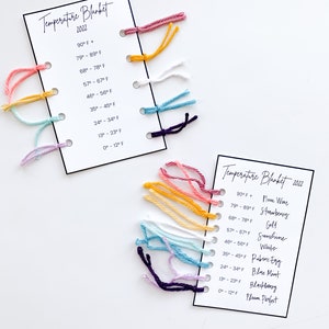 PDF Printable Temperature Blanket Color Card PDF Template Crochet and ...