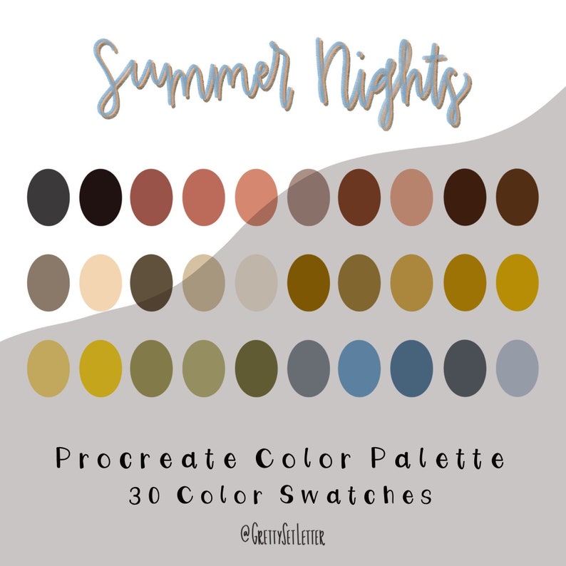 Summer Nights Procreate Palette - Etsy