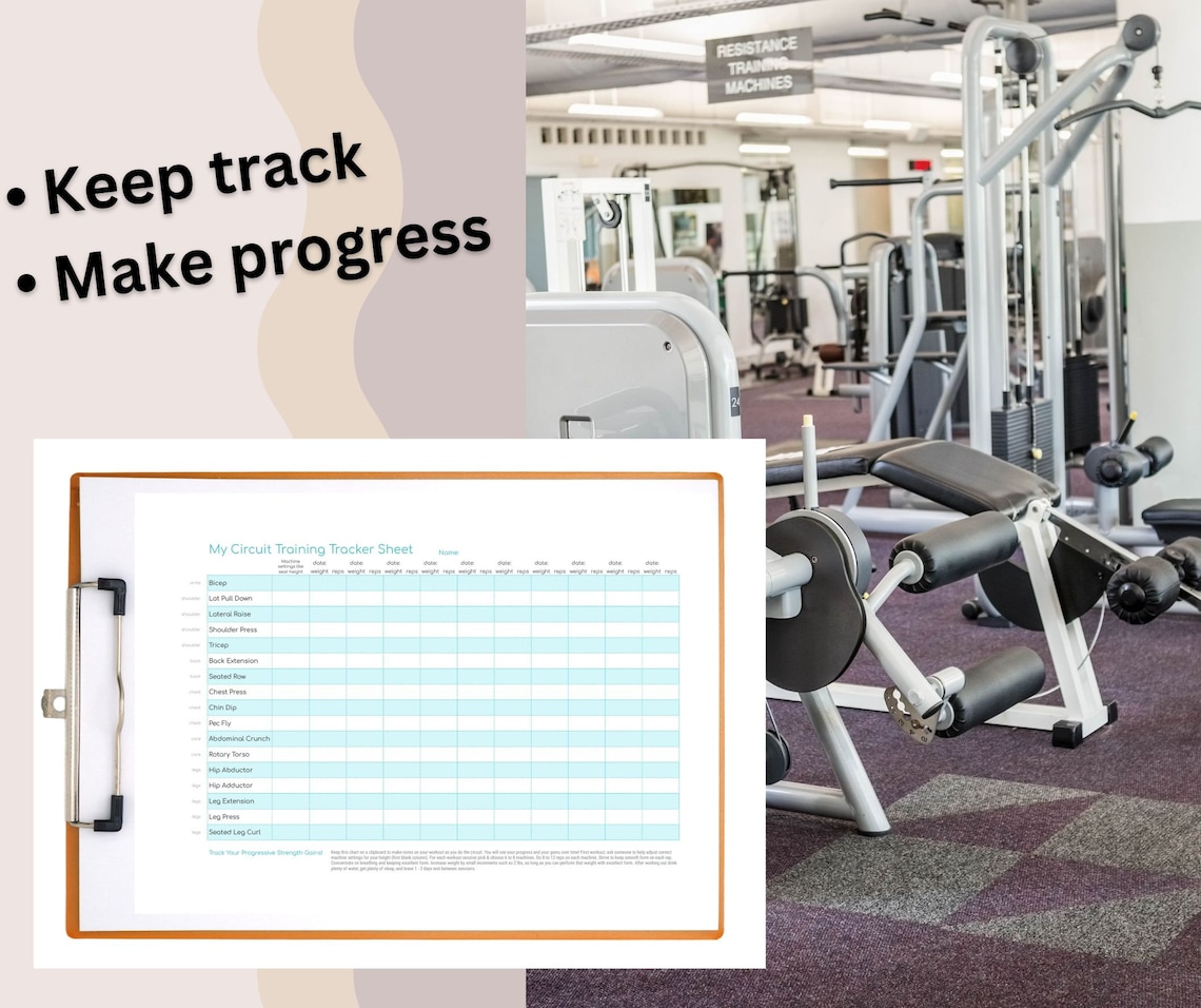 Circuit Training Tracker Sheet Printable - Etsy