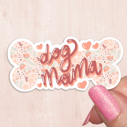 Dog Mom Decal White - Etsy