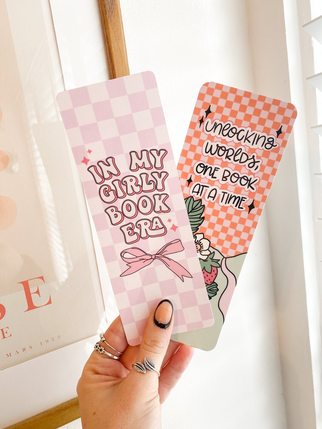 Handmade Bookmarks, Cute Bookmark, Aesthetic Bookmark, Booktok Retro ...