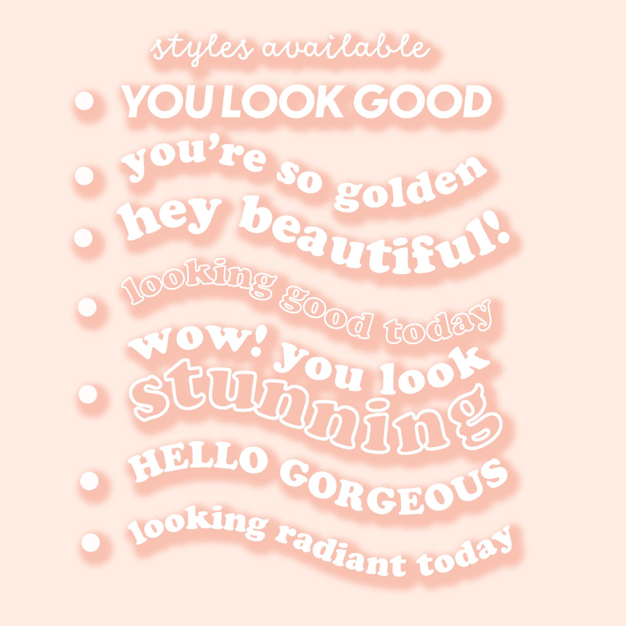 You Look Good Mirror DecalMirror Decal Affirmation Vinyl | Etsy