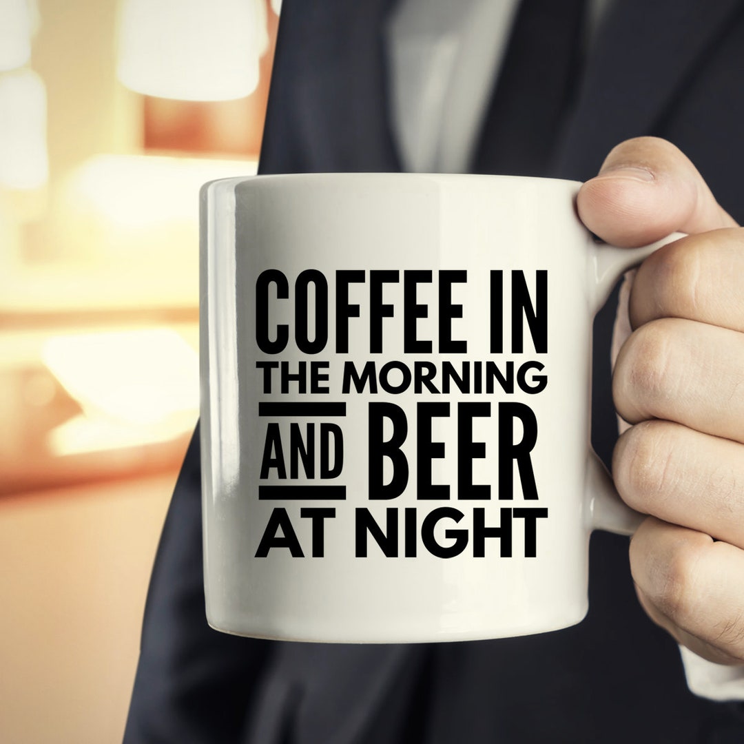 Coffee Lover Mug - Beer Lovers Gift - Coffee Beer Mug for Men - Coffee ...