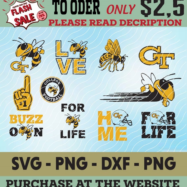 Georgia Tech Logo Svg - Etsy