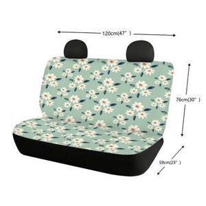 Boho Daises Floral Car Seat Covers Set of 2 Aesthetic Car Decor Womens ...