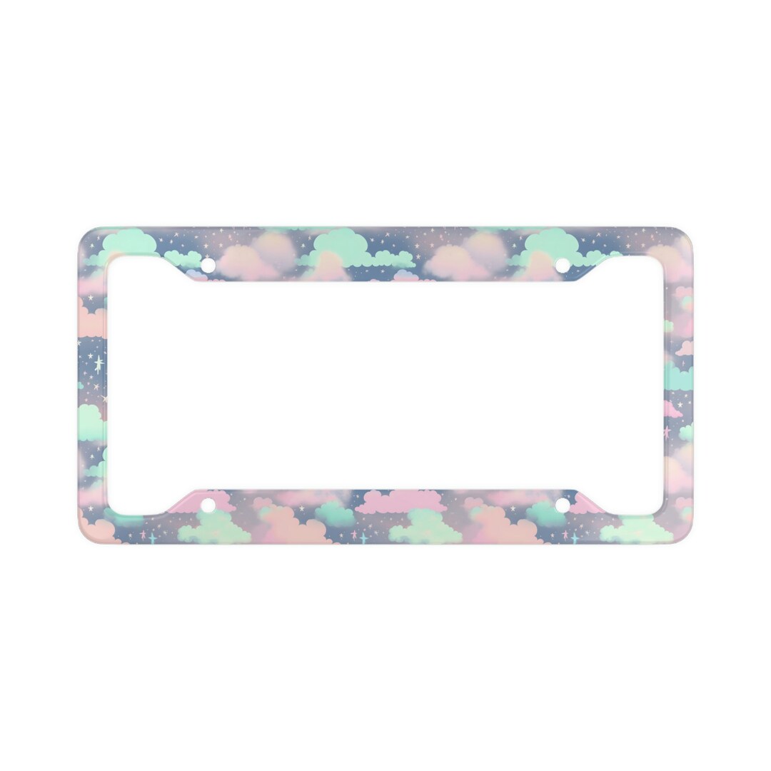 Cloudy Sky Aesthetic Pastels License Plate Frame - Etsy