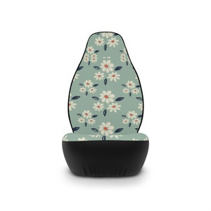 Boho Daises Floral Car Seat Covers Set of 2 Aesthetic Car Decor Womens ...