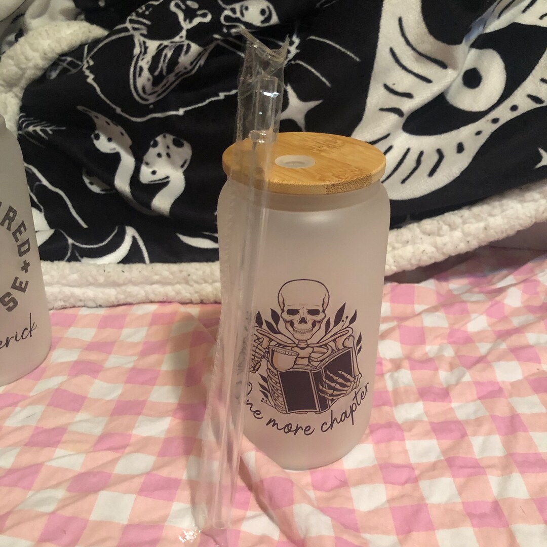 Goth Emo Book Lover Frosted Glass Cup Gothic Introvert Coffee Tumbler ...