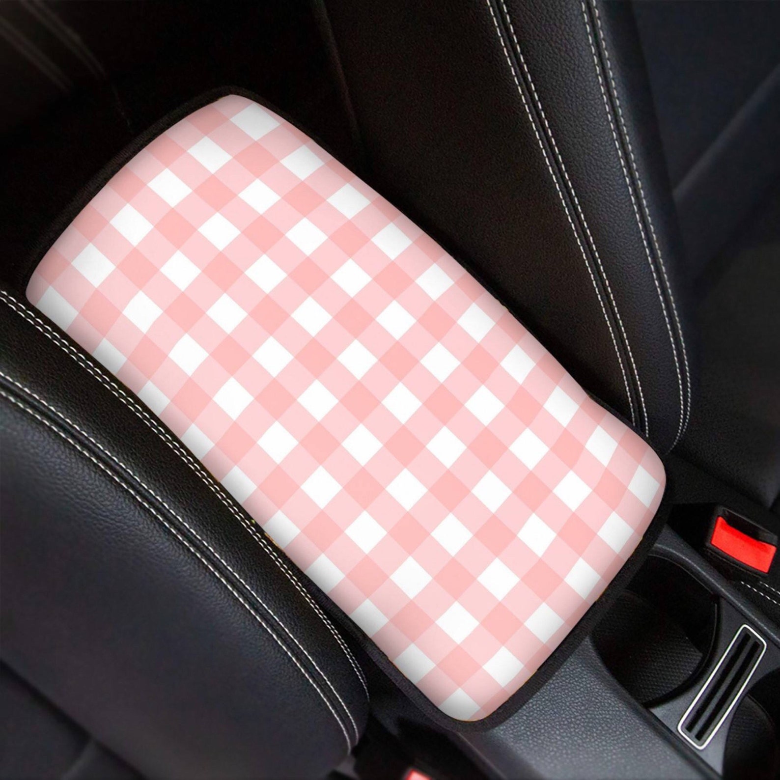 Pink Gingham Summer Picnic Armrest Cover Sunshade for - Etsy
