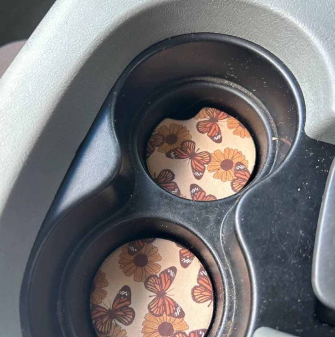 Boho Butterfly Cottagecore Soft Car Coasters Matching Car - Etsy