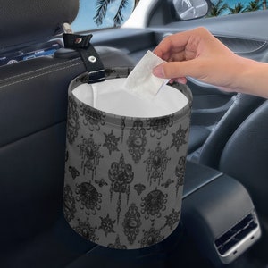 Victorian Gothic Wallpaper Trash Can for Car Compact Cute New Car Gift ...