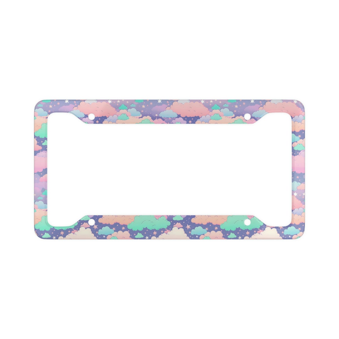 Aesthetic Pastel Pink Clouds License Plate Frame - Etsy