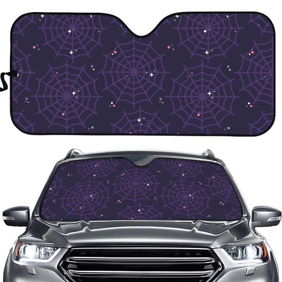 Purple Spiderweb Sunshade for Windshield Goth Car - Etsy
