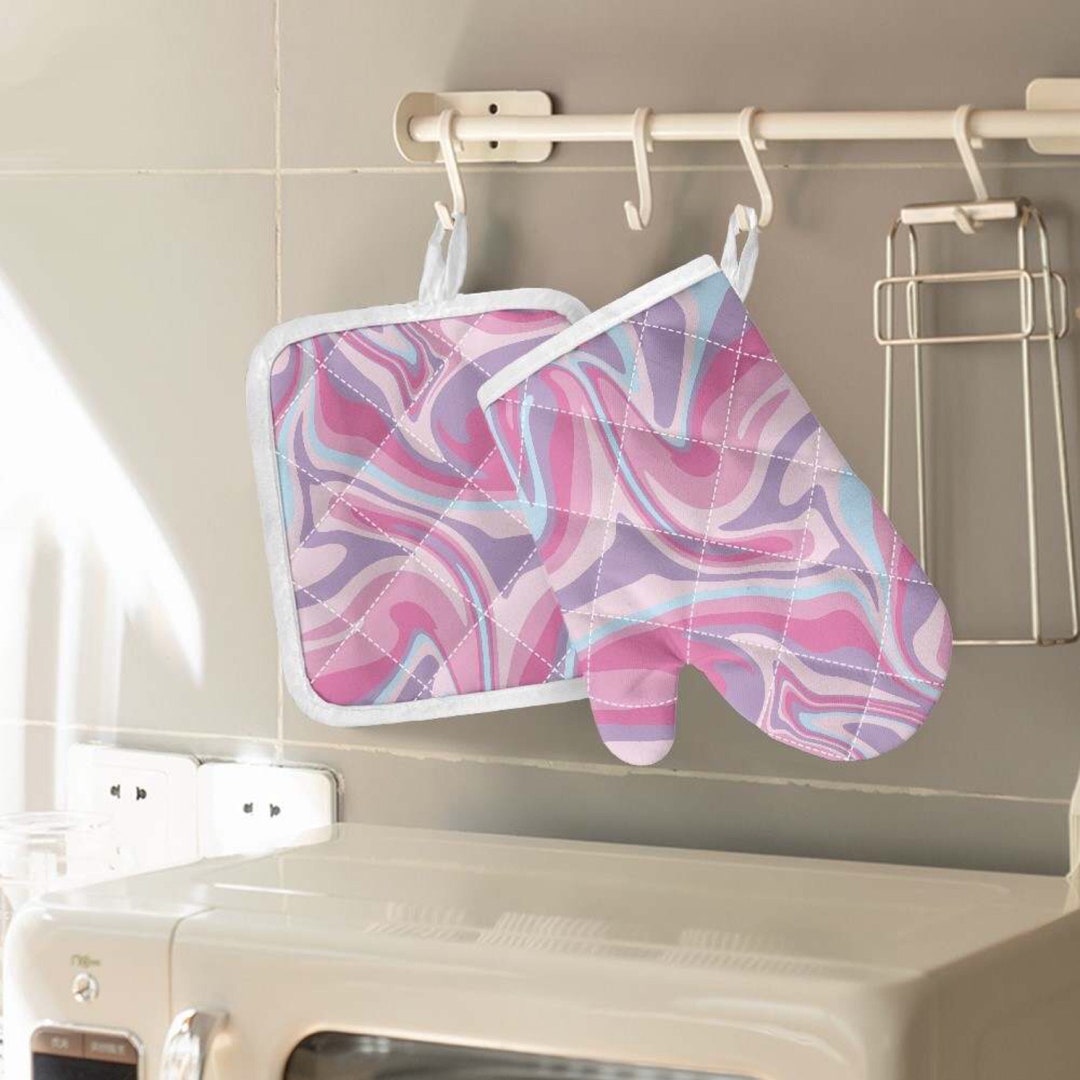 Eccentric Groovy Swirl Oven Mitts Pot Holders Mid Century Modern Home ...