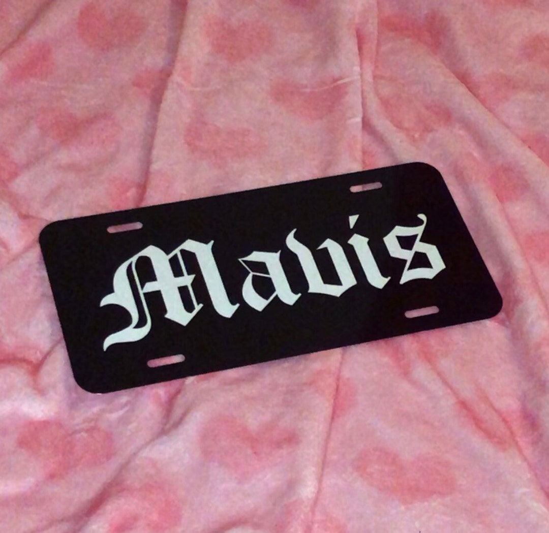 Custom Goth Text License Plate Personalized Car Accessories Goth Decor ...