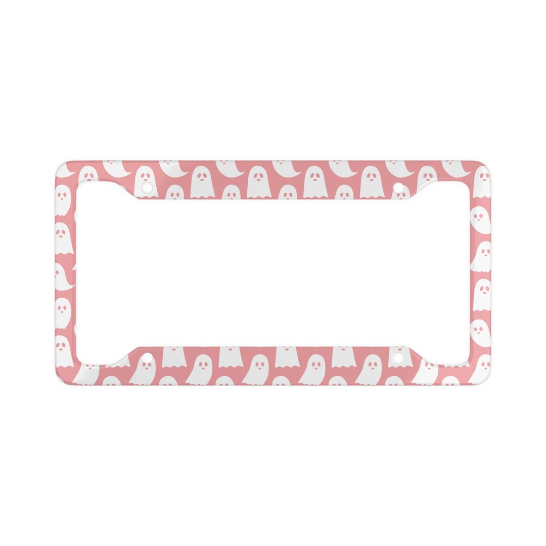 Cute Ghosts Pink / Orange / Black / Purple License Plate Frame Kawaii ...