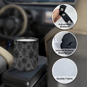 Victorian Gothic Wallpaper Trash Can for Car Compact Cute New Car Gift ...