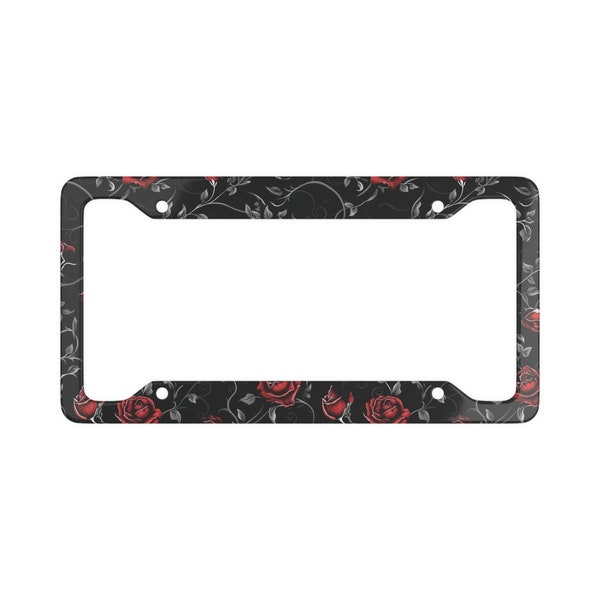 Rose License Plate Frame - Etsy