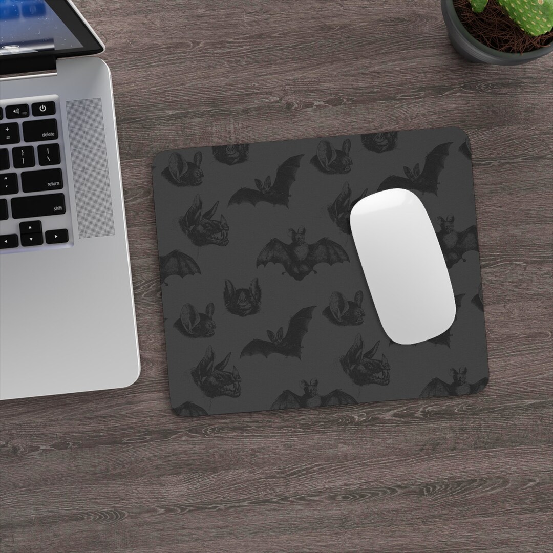 Black Bats Mousepad Emo Goth Aesthetic Desk Setup Cute Desk Mat Home ...