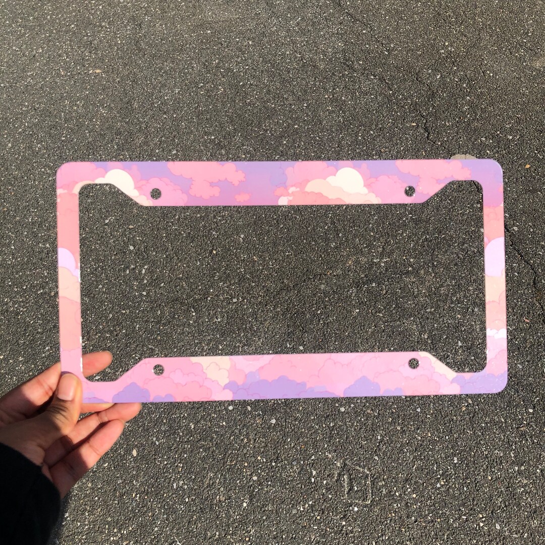 Sunset Sky Aesthetic Pastels License Plate Frame - Etsy
