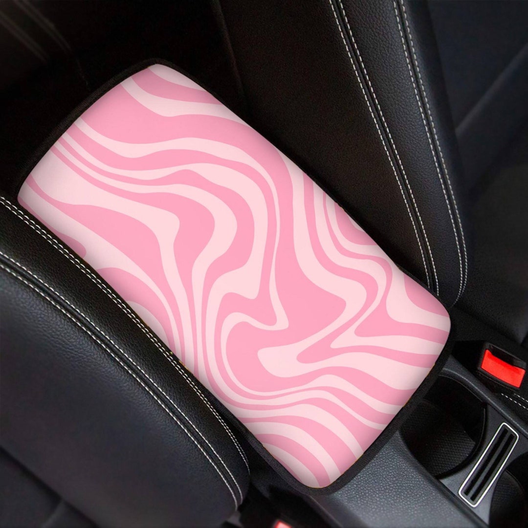 Retro Groovy Blue Purple Pink Armrest Cover Seat Belt Car Sunshade Y2K ...