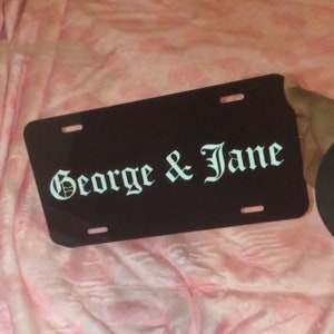 Custom Goth Text License Plate Personalized Car Accessories Goth Decor ...