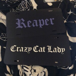 Custom Goth Text License Plate Personalized Car Accessories Goth Decor ...