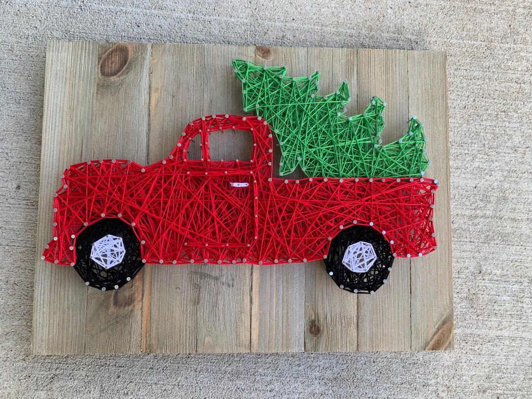 Red Truck String Art - Etsy