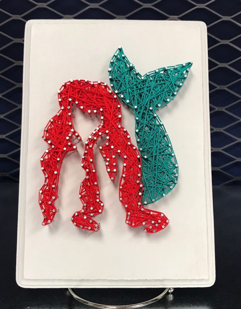 Princess Ariel Silhouette String Art - Etsy