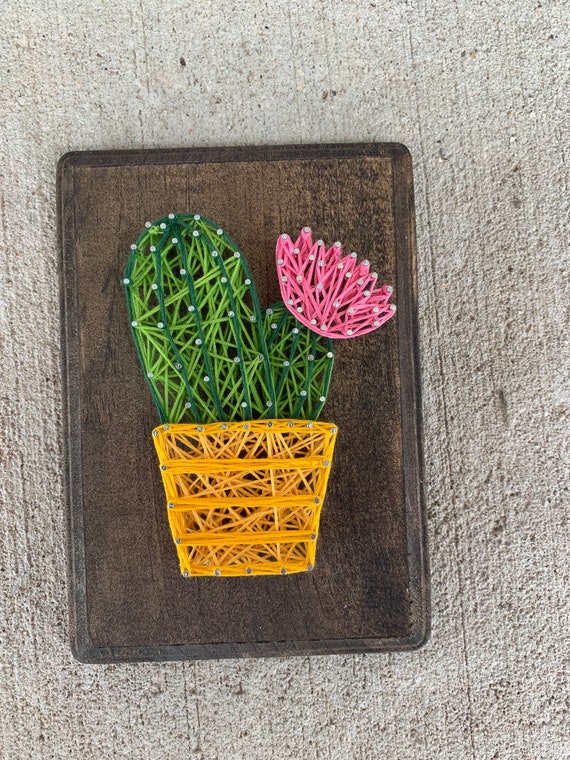 Cactus String Art 4X6 - Etsy