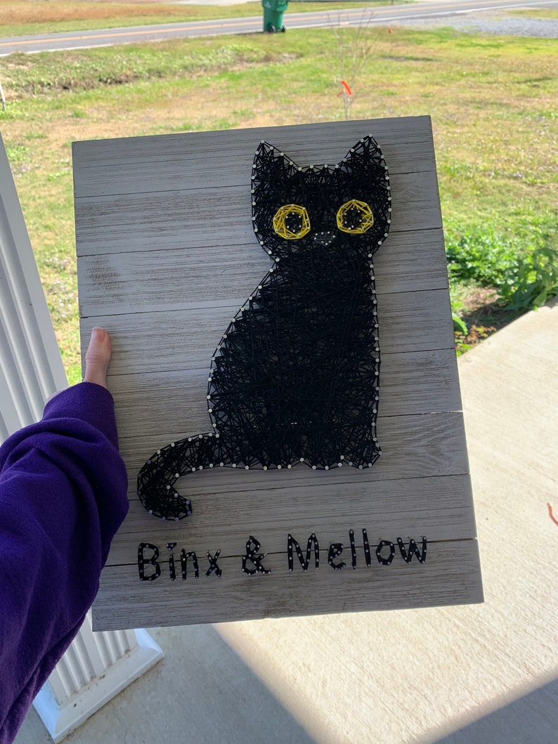 Cat String Art With Custom Name/names - Etsy