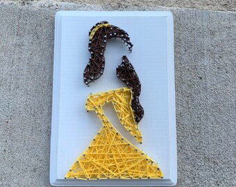 Princess Ariel silhouette string art | Etsy