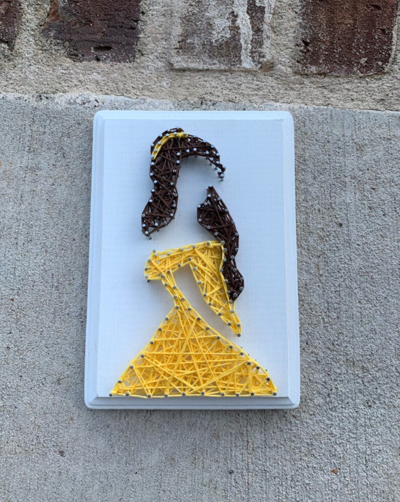 Princess Belle Silhouette String Art - Etsy
