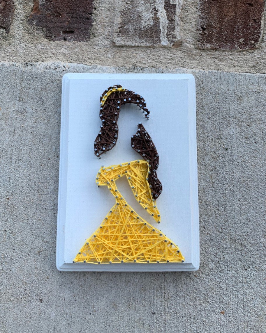 Princess Belle Silhouette String Art - Etsy