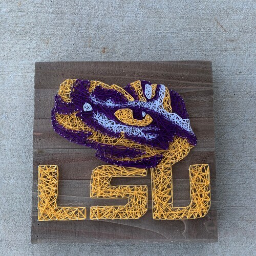 LSU String Art - Etsy