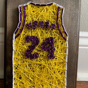 Kobe Bryant Jersey String Art - Etsy