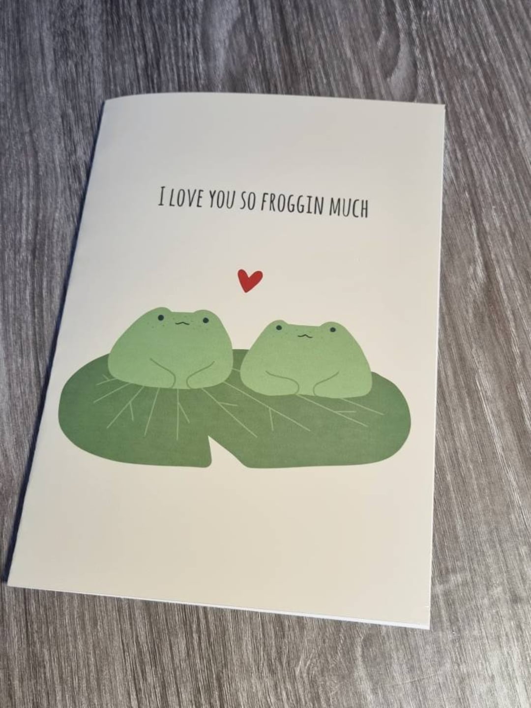Cute Frog Pair Card, A5 Kawaii Frog Card, Frog Valentines Day Card ...