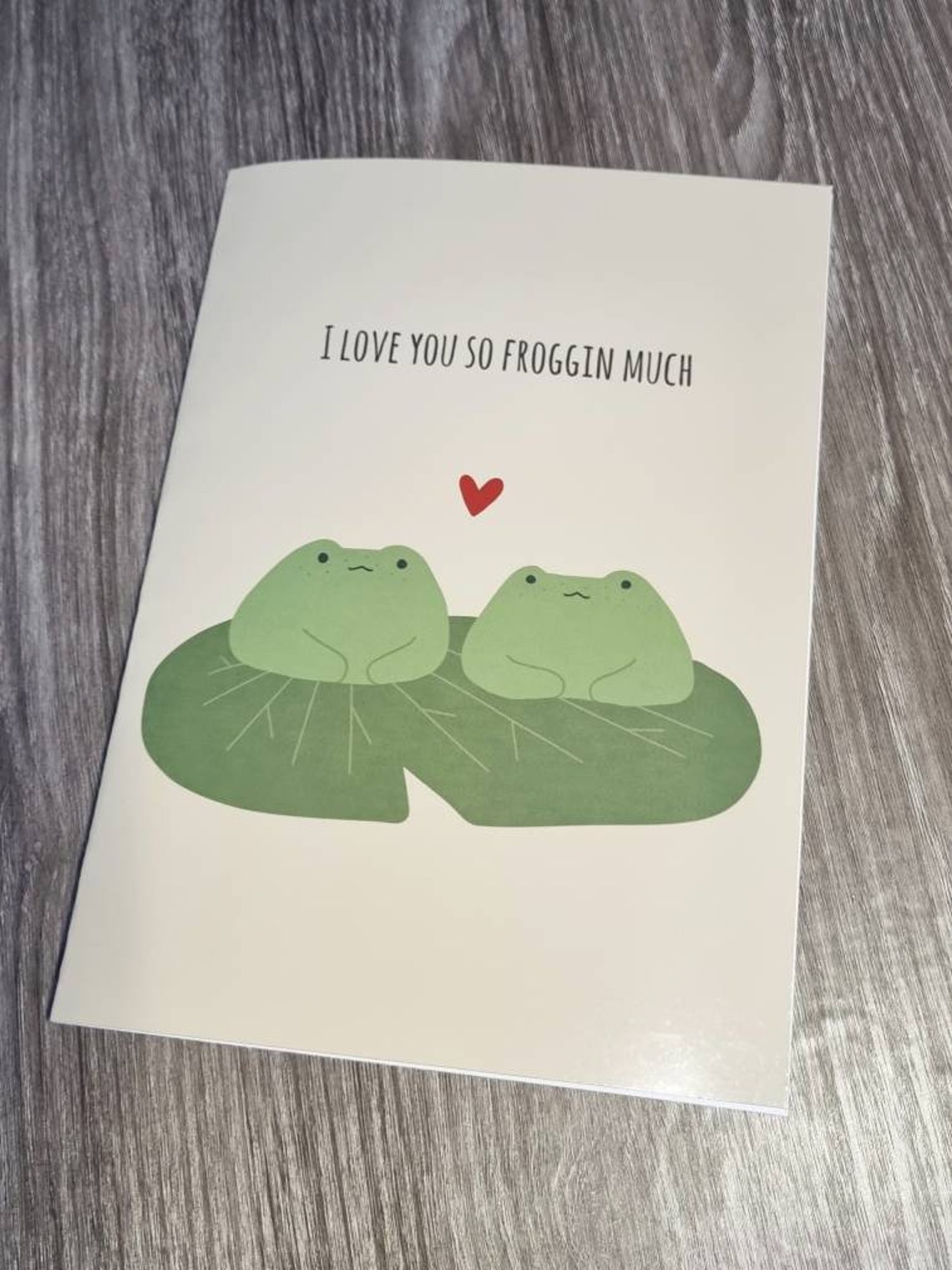 Cute Frog Pair Card A5 Kawaii Frog Card Frog Valentines Day - Etsy