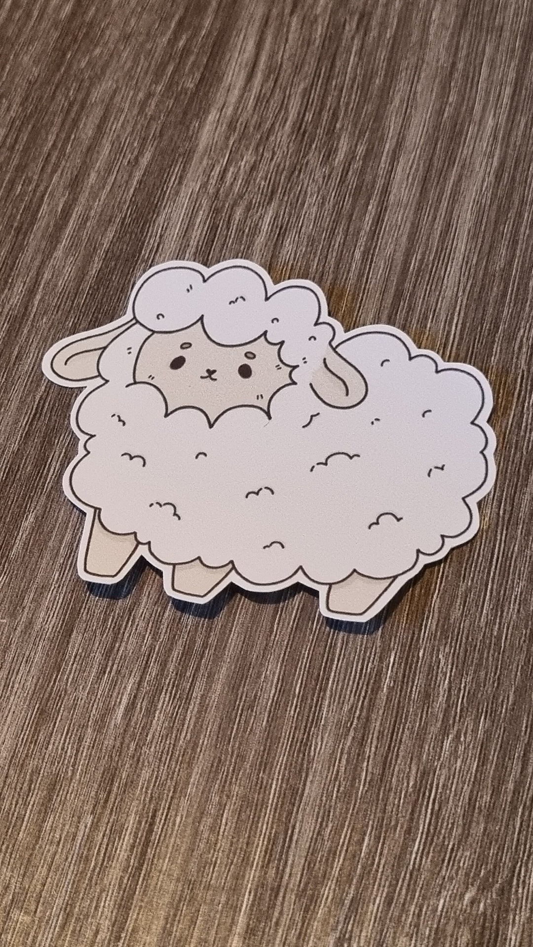 Cute Fluffy Sheep Sticker, Kawaii Sheep Sticker for Laptops, Journals ...