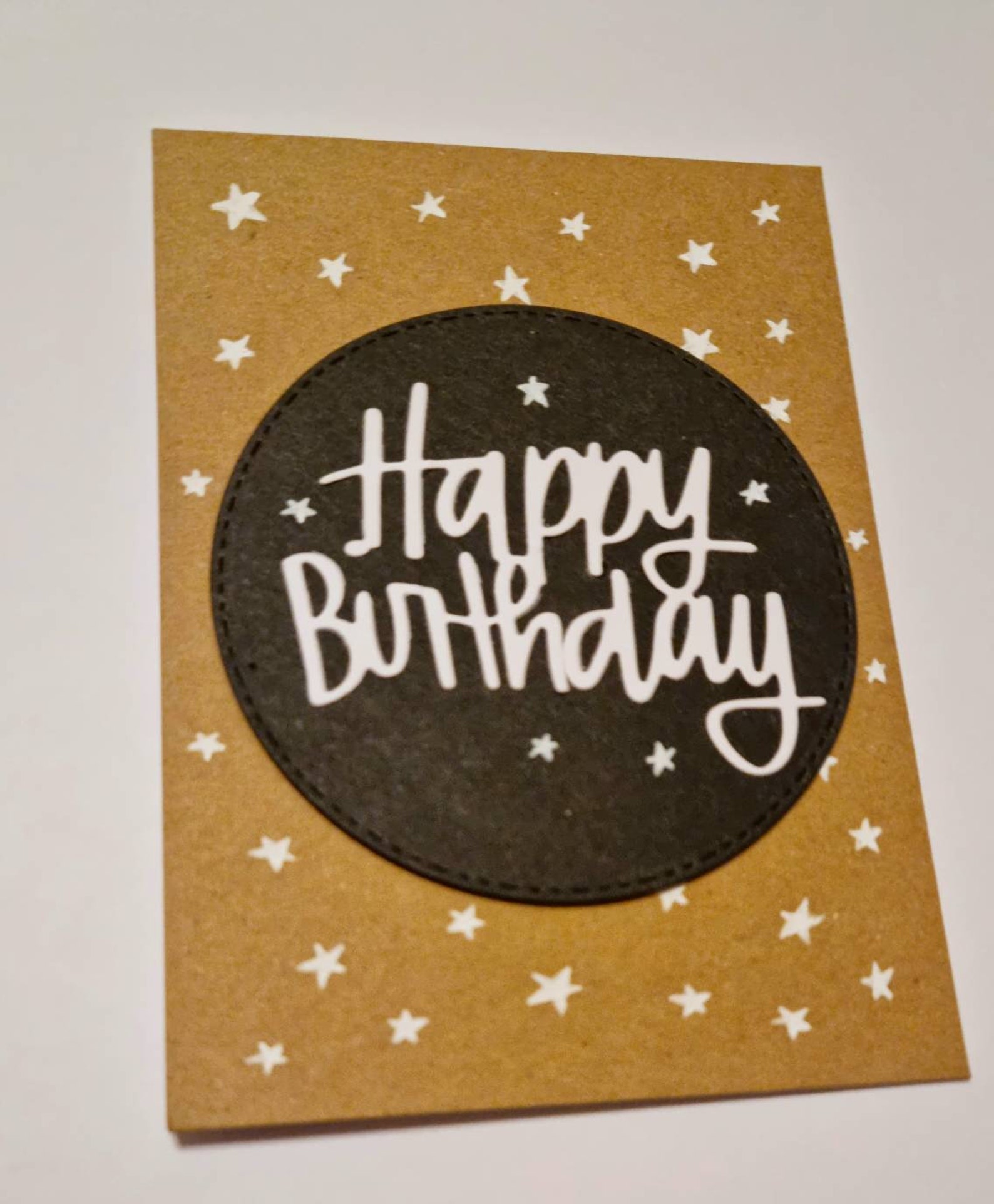 Happy Birthday Brown Rustic A6 Card Hand Drawn Handmade | Etsy