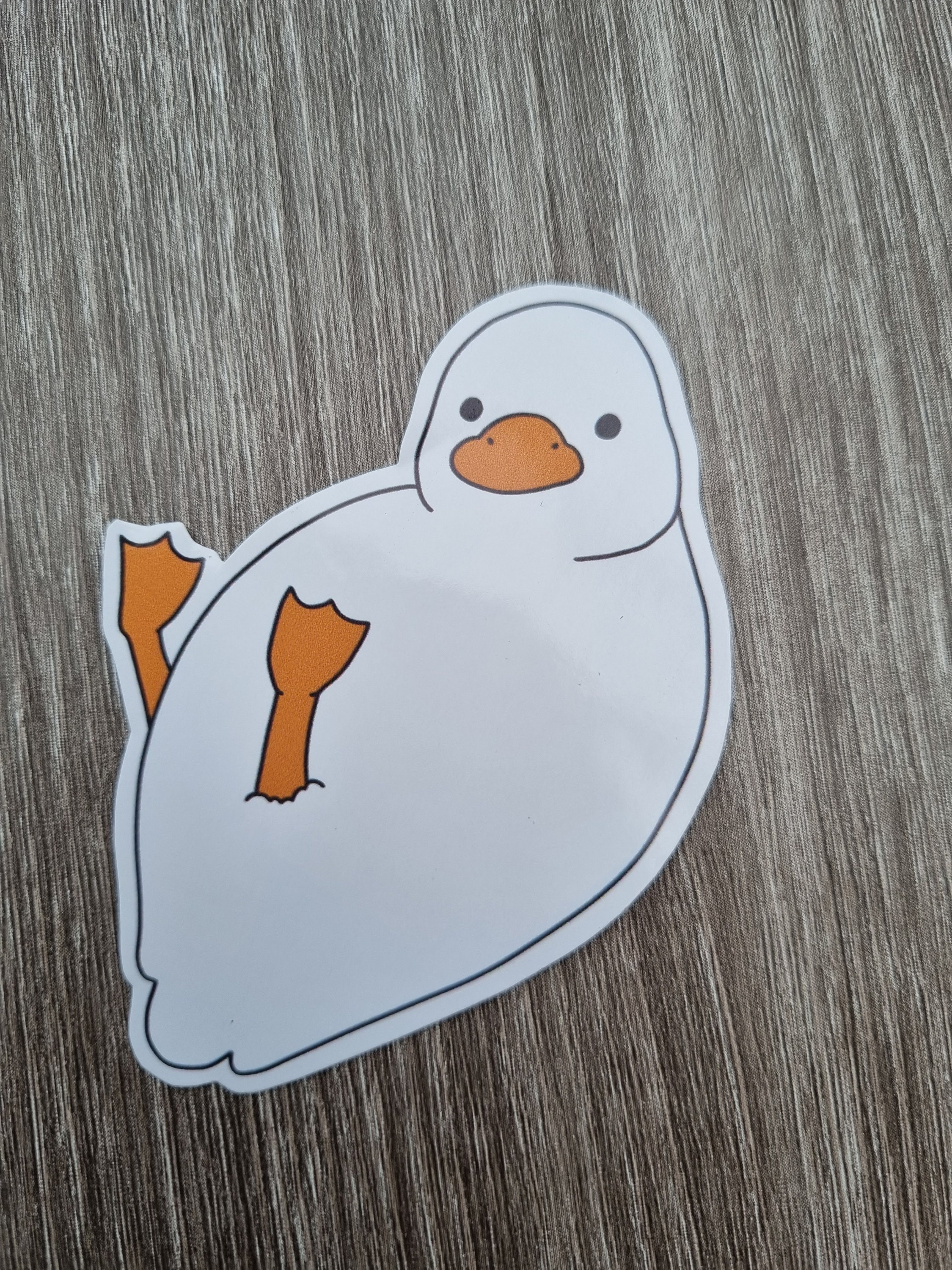 Cute Duck Sticker Set, 7pcs Glossy Duck Sticker Pack, Kawaii Duck Art ...