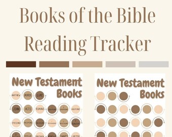 Books of the Bible Reading Tracker - Tan List - Books of the Bible ...