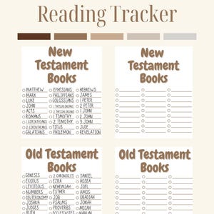BUNDLE! - Tan Books of the Bible Reading Trackers Bundle! - Books of ...