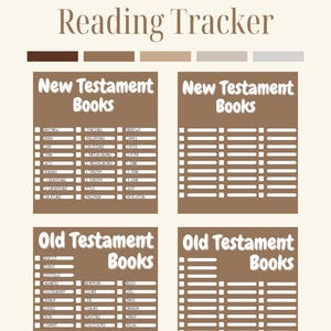 BUNDLE! - Tan Books of the Bible Reading Trackers Bundle! - Books of ...
